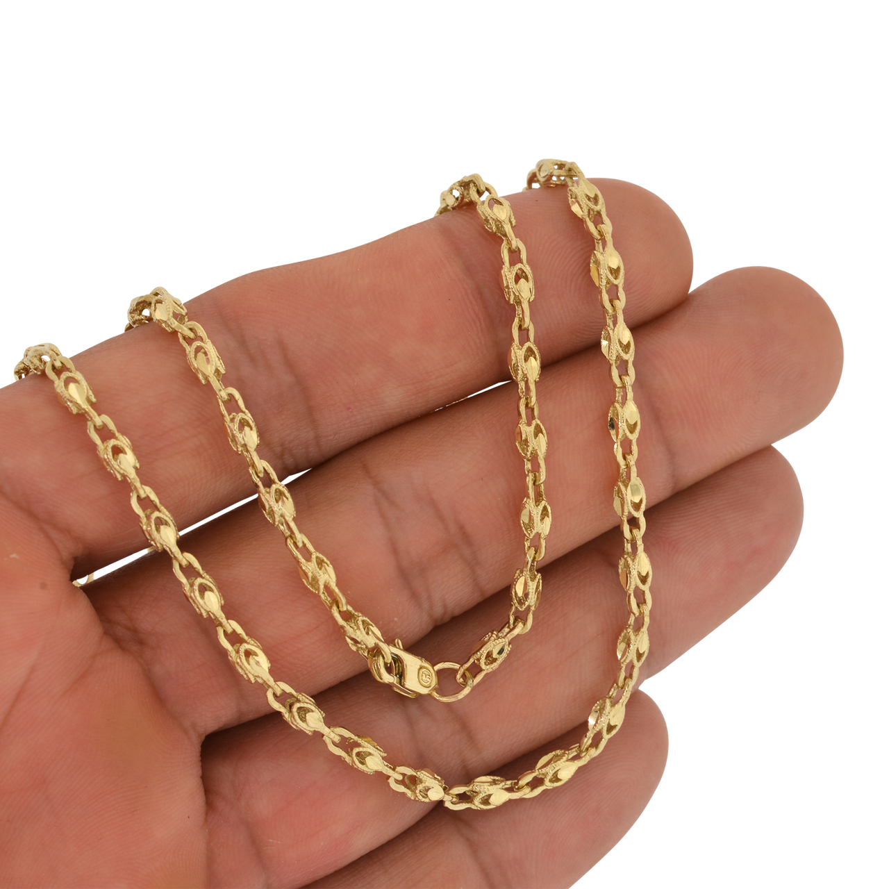 Solid 10k Gold 3mm Turkish Link Chain - ShopJW