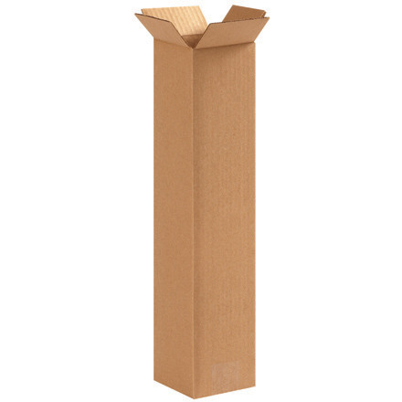 4" x 4" x 16" Tall Corrugated Boxes - ECT-32 | PackagingPrice.com