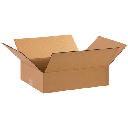 15 x 12 x 3" Flat Corrugated Boxes (Bundle of 25) - Packaging Price