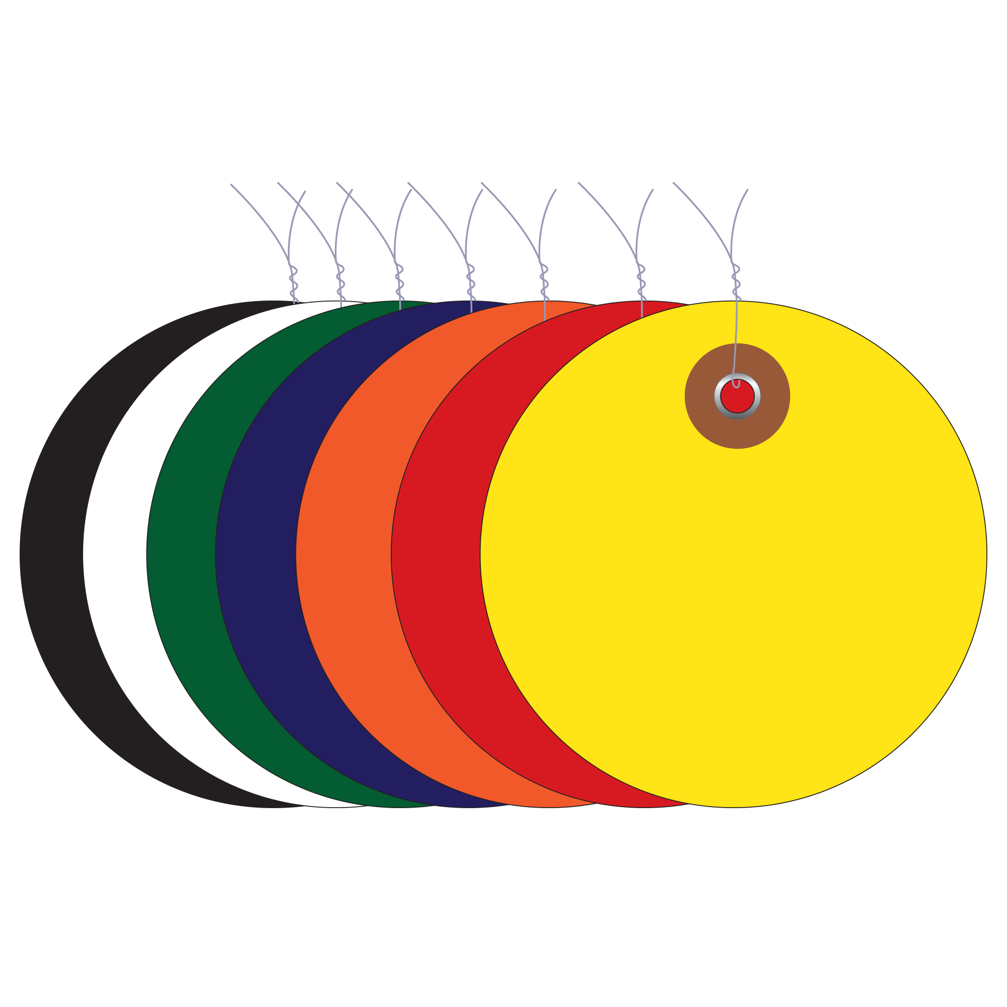 3" Plastic Circle Tags - Pre-Wired (Case of 100) - Packaging Price