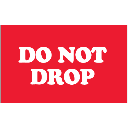 3 x 5" - "Do Not Drop" Labels (Roll of 500) - Packaging Price