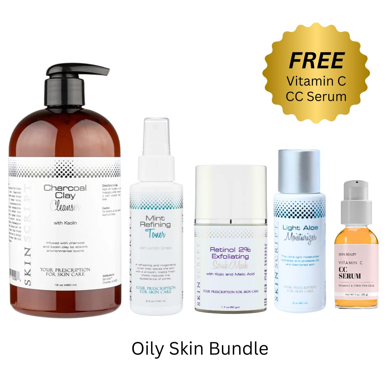 Skin Script Beauty Bundles | Free Skin Beauty Vitamin C CC Serum