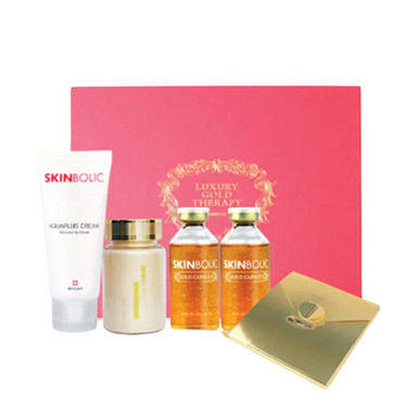 SKINBOLIC Kit Luxury Gold Therapy with Pro 24k Gold Galvania & Mask