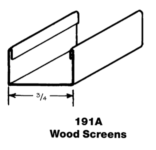 Aluminum Track for Wood Screens