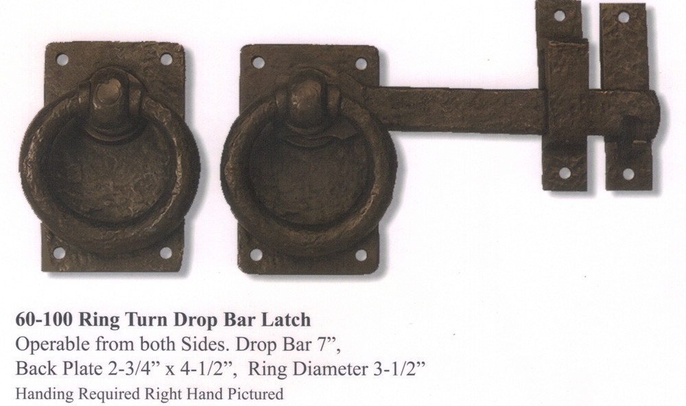 Ring Style Solid Bronze Gate Latch