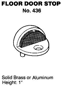 Ives No. 436 Low Dome Floor Door Stop