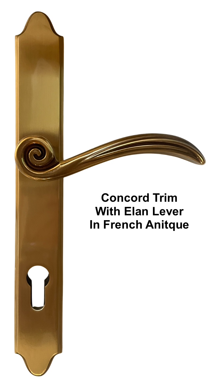 Customizable Brass Concord Narrow Backset Mortise Lock