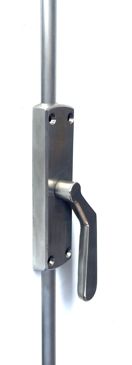 Large Cremone Bolt with Flat Lever In Satin Nickel