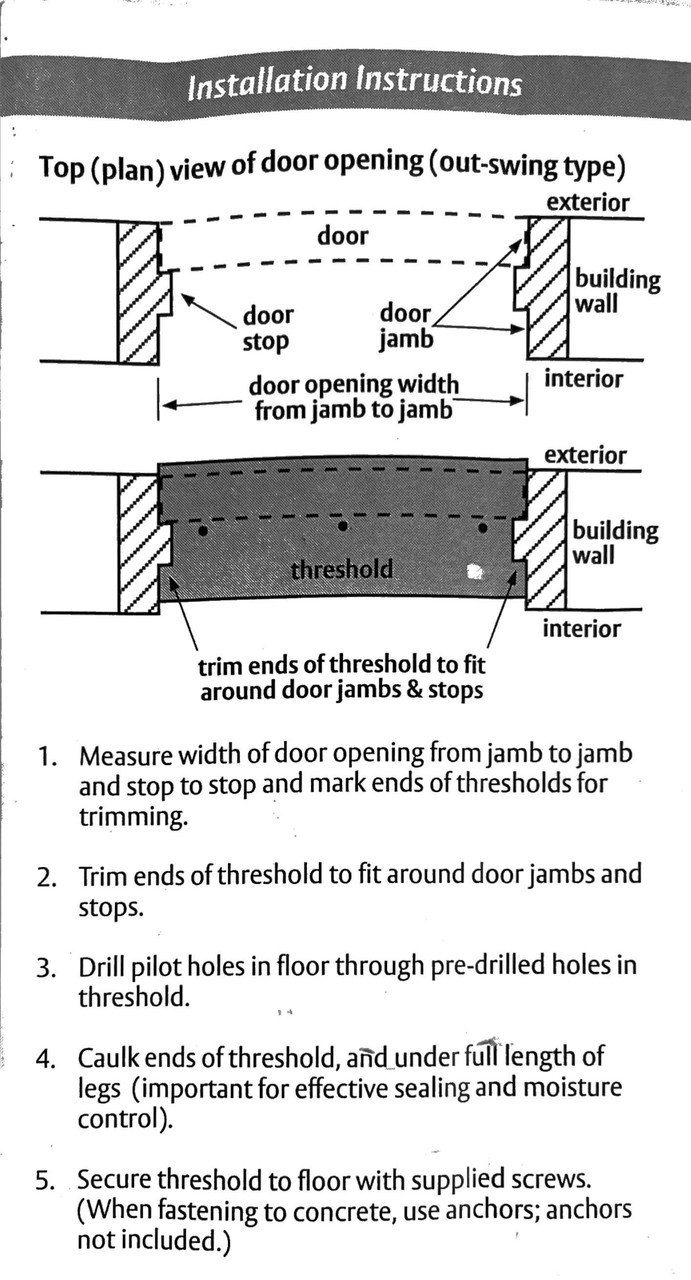 Handicap Threshold 4" With Supports