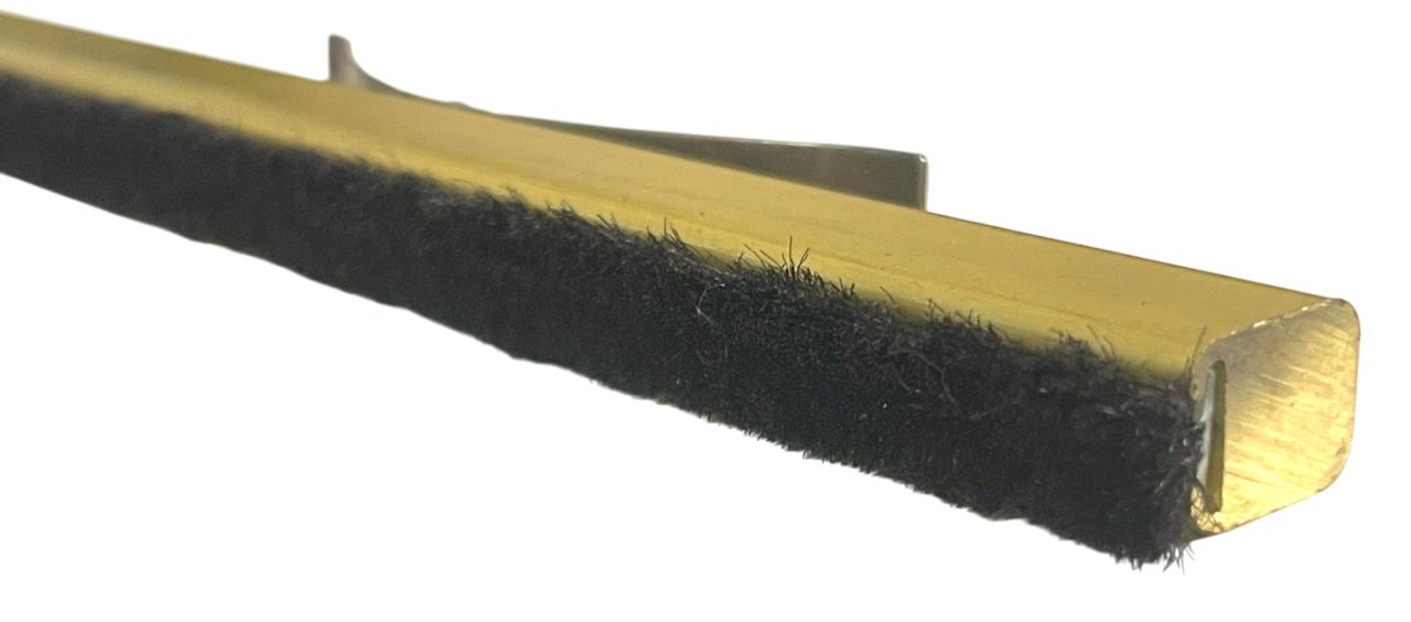 Architectural Bronze Spring-Loaded Meeting Stile Astragal / Weatherstrip