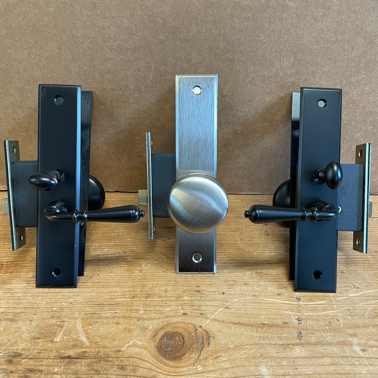 Emtek Mortise Type Screen Door Lock w/ Rectangular Trim