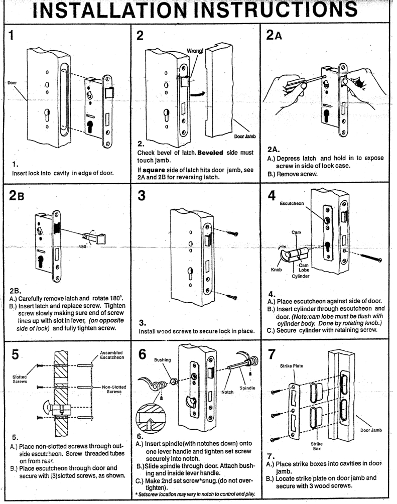 Narrow 1-3/4" Backset Mortise Entry Lock