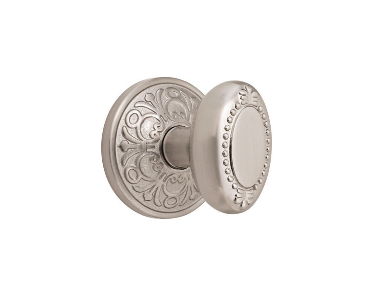 Beaded Oval Door Knob Set