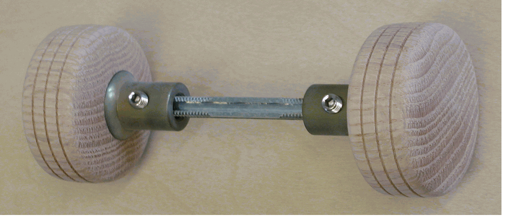 Ribbed Wood Door Knobs