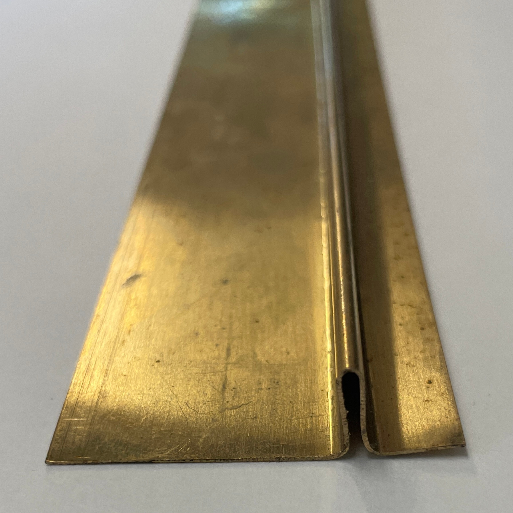 1-3/4" Wide Bronze Sill Weatherstrip for Interlocking Wood Windows