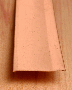 1-1/8" Wide V-Shaped Spring Bronze Weatherstrip