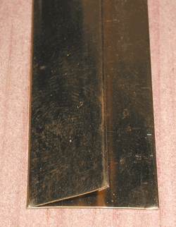 1" Wide V-Shaped Spring Bronze Weatherstrip