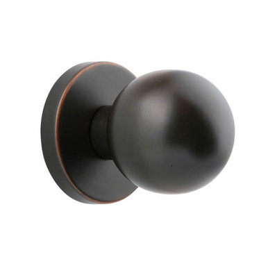 Customizable Emtek Modern Classic Brass Orb Knob With Choice Backset