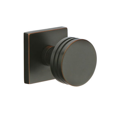 Customizable Emtek Modern Designer Brass Bern Knob With Choice Backset