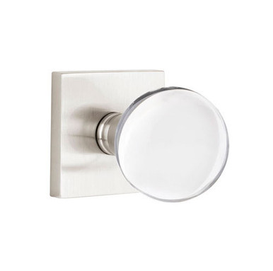 Customizable Emtek Modern Glass Bristol Knob With Choice Backset