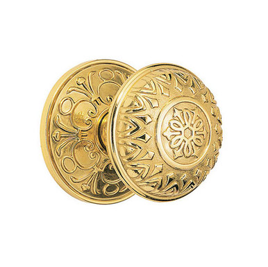 Customizable Emtek Designer Brass Lancaster Knob With Choice Backset