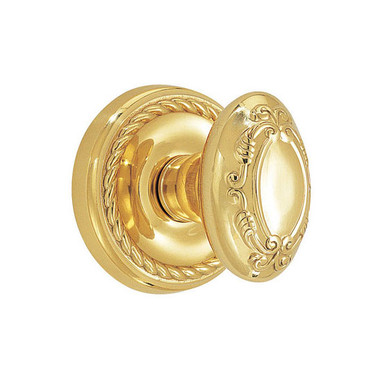 Customizable Emtek Designer Brass Victoria Knob With Choice Backset