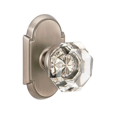 Customizable Emtek Old Town Glass Knob With Choice Backset