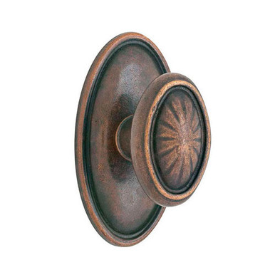 Customizable Emtek Lost Wax Cast Bronze Parma Knob With Choice Backset
