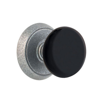 Customizable Emtek Wrought Steel Madison Black Knob With Choice Backset