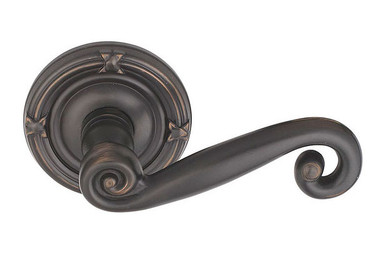 Customizable Emtek Designer Brass Rustic Lever With Choice Backset