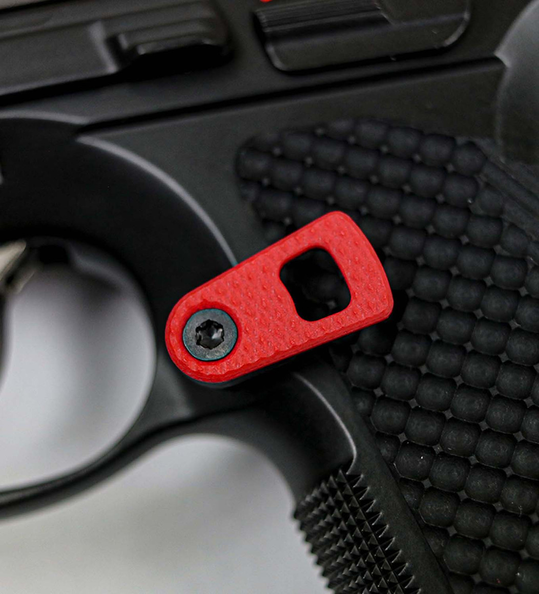 CZ Shadow 2 Oversized G10 Mag Release Button | LOK Grips
