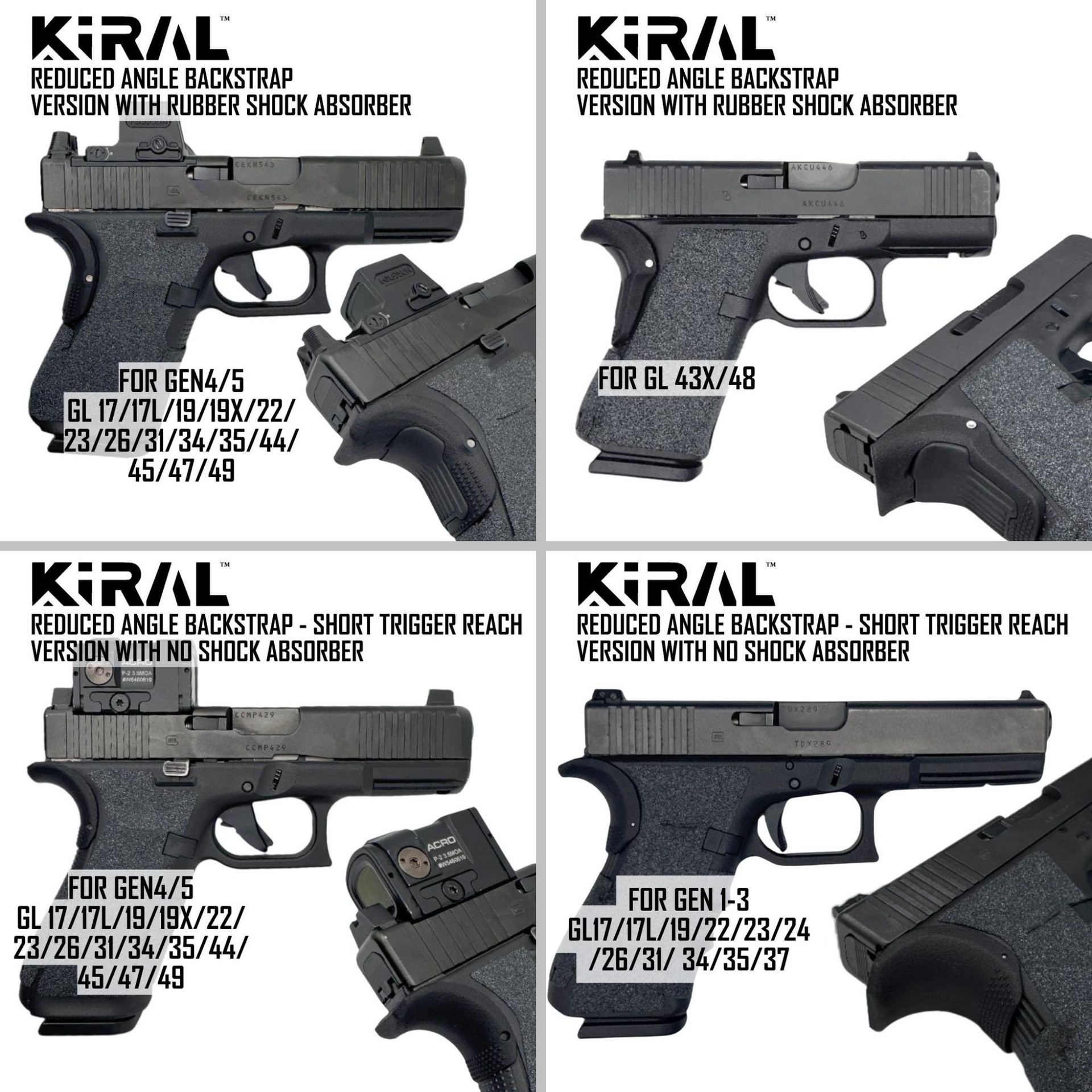 Reduced Angle Backstrap for Glock® Pistols | LOK Grips