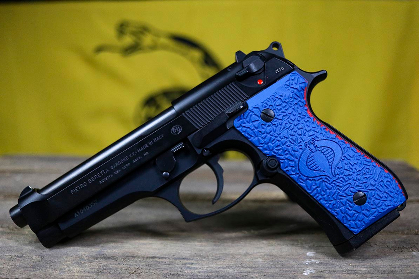 Beretta 92 Mayhem - Engraved Cobra & Liner - LOK Grips