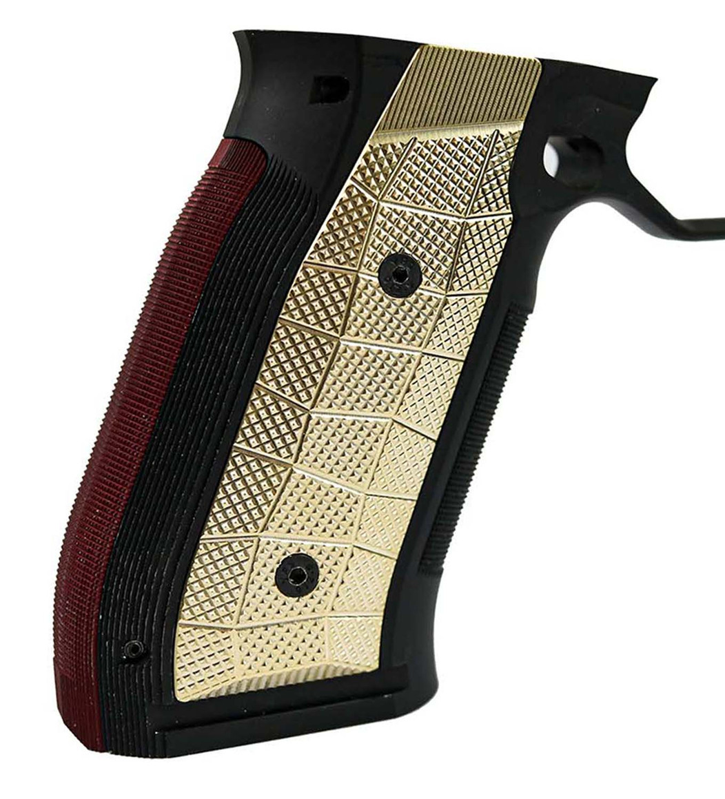 Laugo Arms Alien GridLOK Brass Grips and Backstrap Combo - LOK Grips