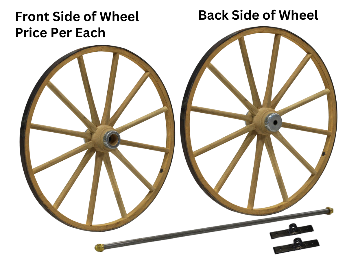 Small Wagon or Cart Wheels with Axle Assembly - Hansen Wheel and Wagon Shop
