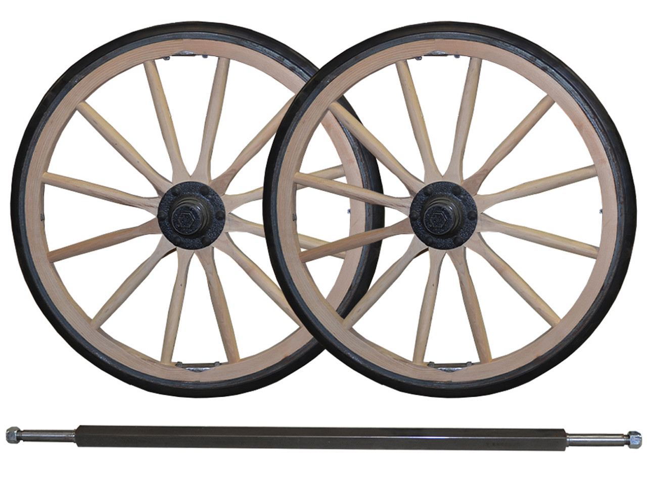Sealed Bearing Cart Wheels with Axle - Hansen Wheel and Wagon Shop