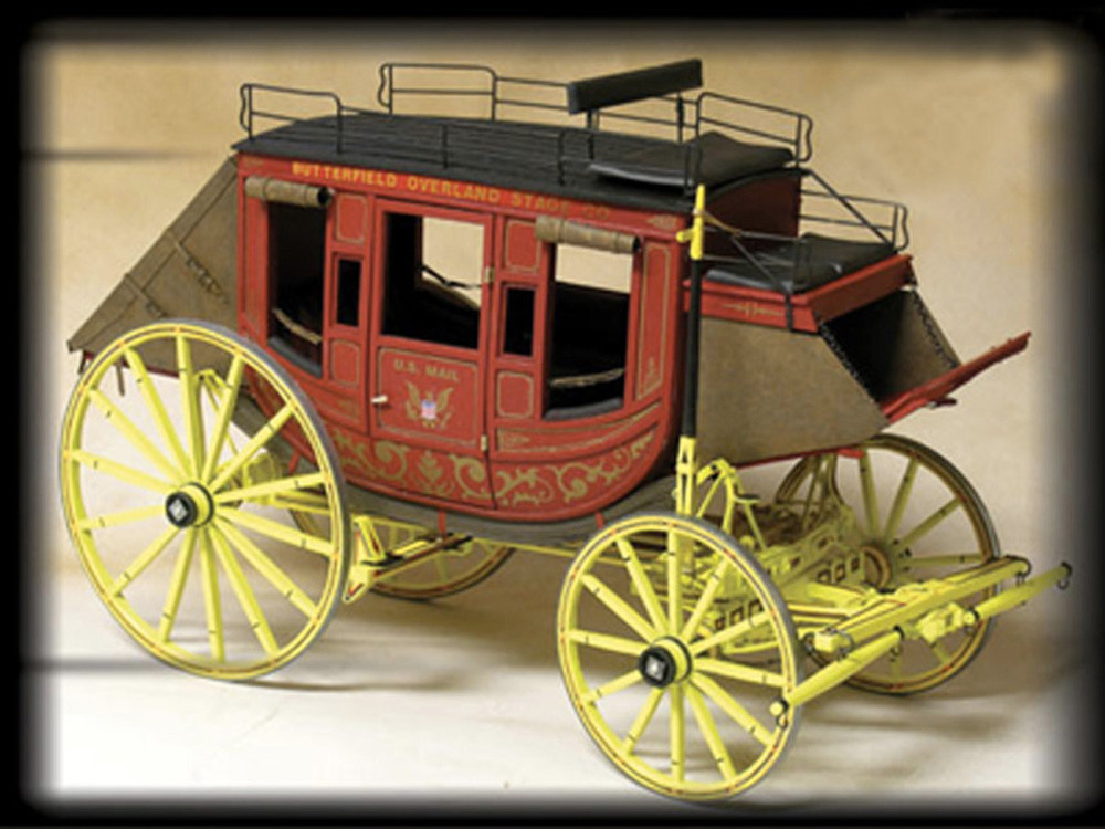 9 Passenger Western Mail Coach 1:12 Scale Model Kit-Stagecoach Model ...