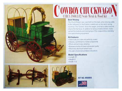 Trailways Cowboy Chuck Wagon C. 1860 1:12 Scale - Model Kit - Hansen ...