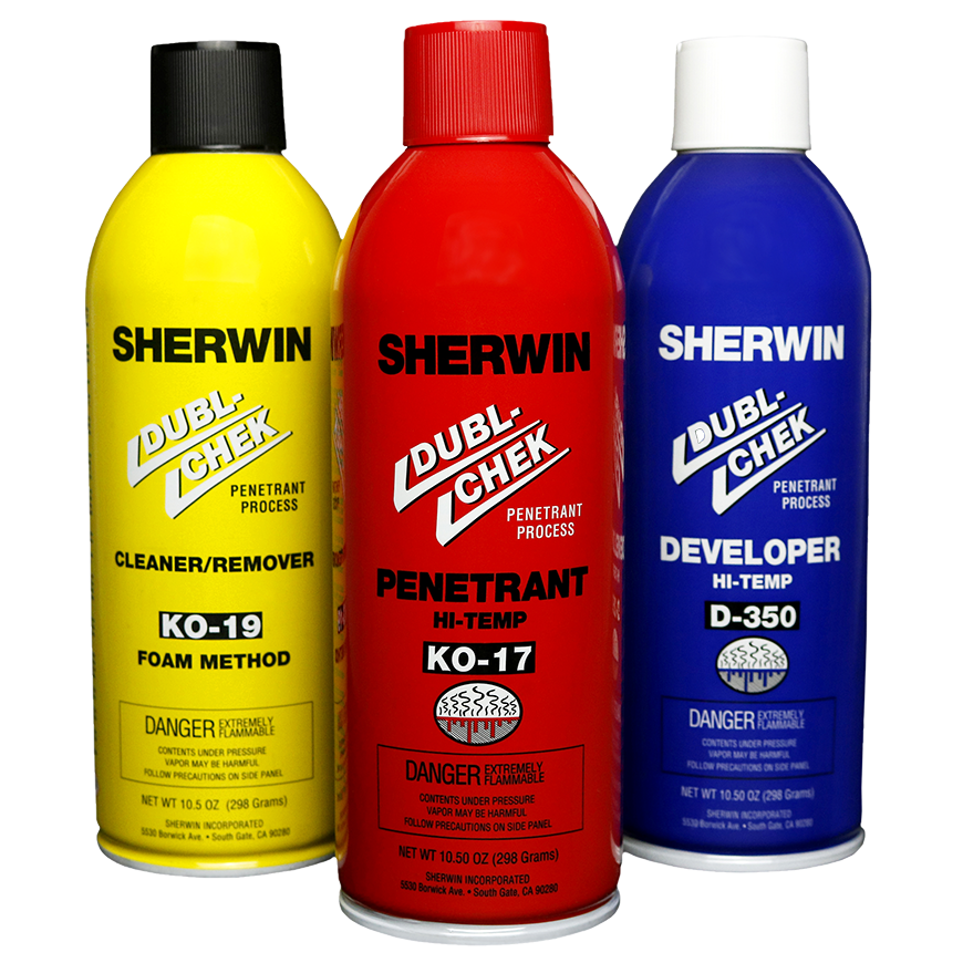 Penetrant (Dye) Testing (LPI) - Penetrant Materials - Visible Dye ...