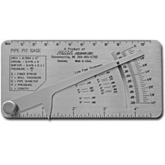 Gauges - Weld & Pitting - Pit Gauges - G.A.L. Gage No: 17 Pipe Pit ...