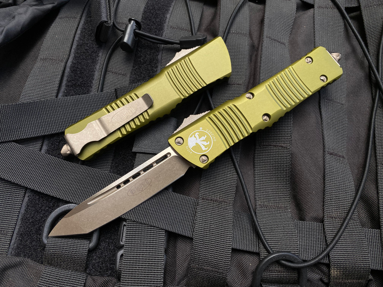Microtech Combat Troodon Warhound Black Tactical Aluminum Body w/ Two ...