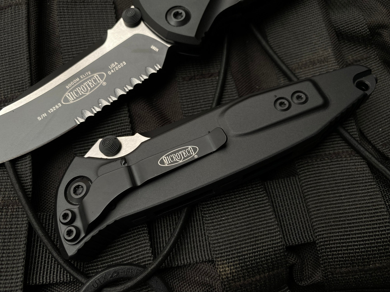 Microtech Socom Elite Se Black Tactical Part Serr Ntl