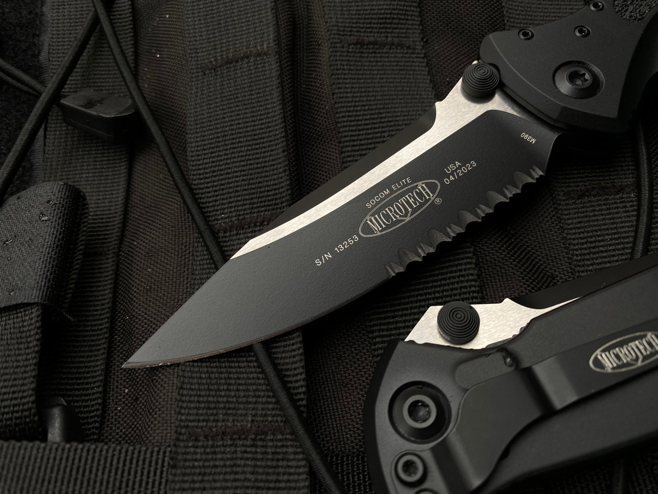 Microtech Socom Elite Se Black Tactical Part Serr Ntl