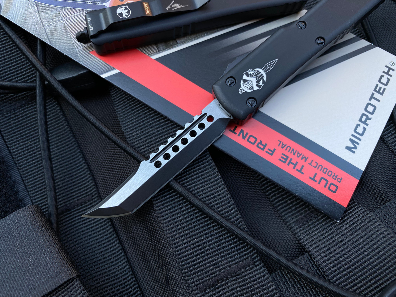 Microtech UTX-70 Hellhound | Black Tactical Two Tone | NTL