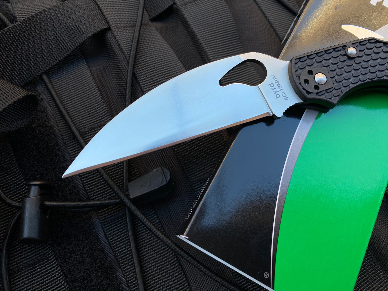 Spyderco Byrd Cara Cara 2 Lock Back Folder Black FRN Scales w/ Satin ...