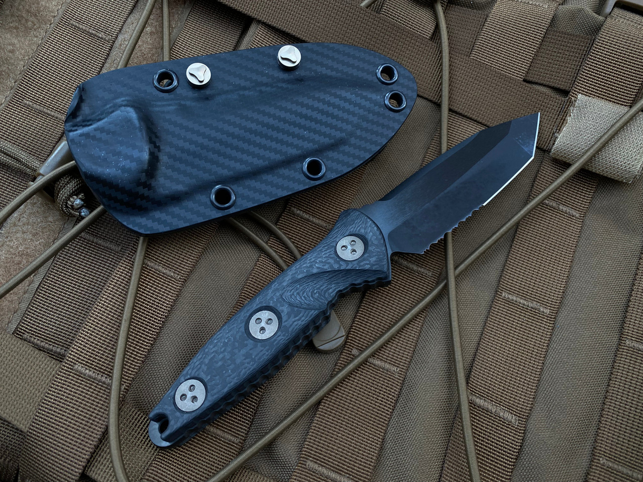 Microtech Socom Alpha Mini T/E | CF and DLC Serrated | NTL