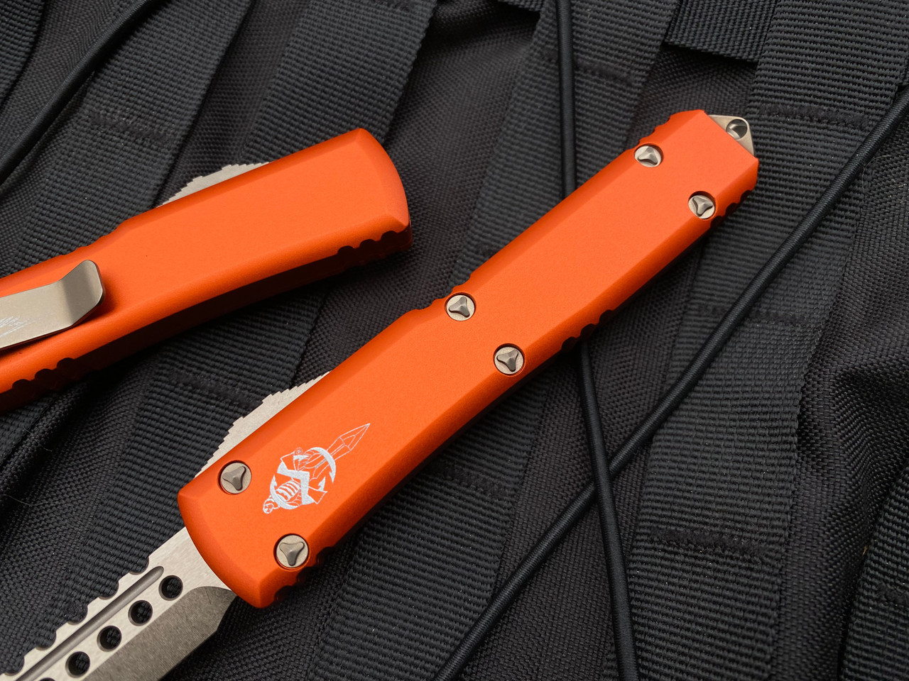 Microtech Ultratech Hellhound | Orange and Bronzed | NTL
