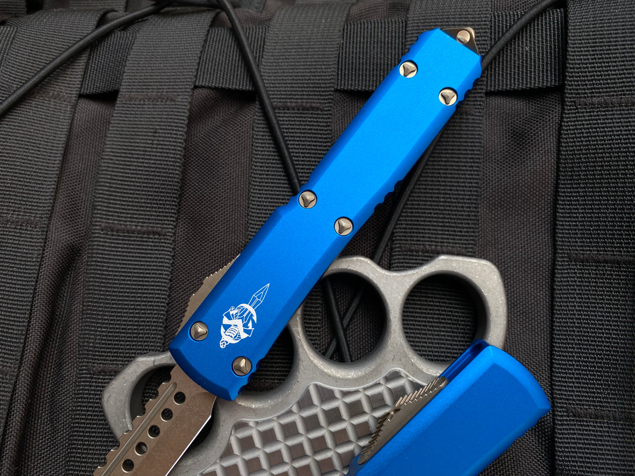 MIcrotech Ultratech Warhound | Blue Body Bronzed Blade | NTL
