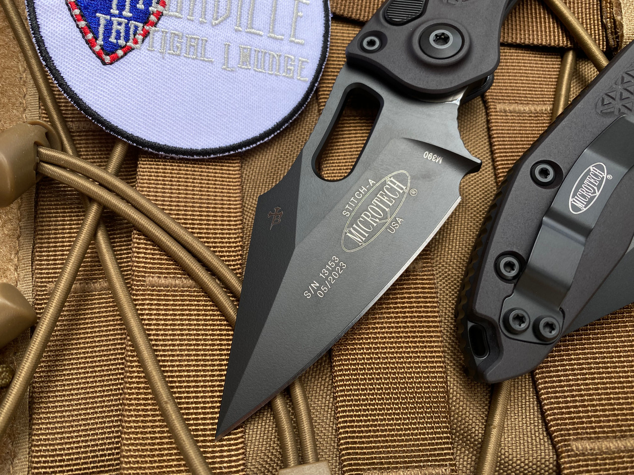 Microtech Stitch Auto | Tactical Black Plain Edge | NTL