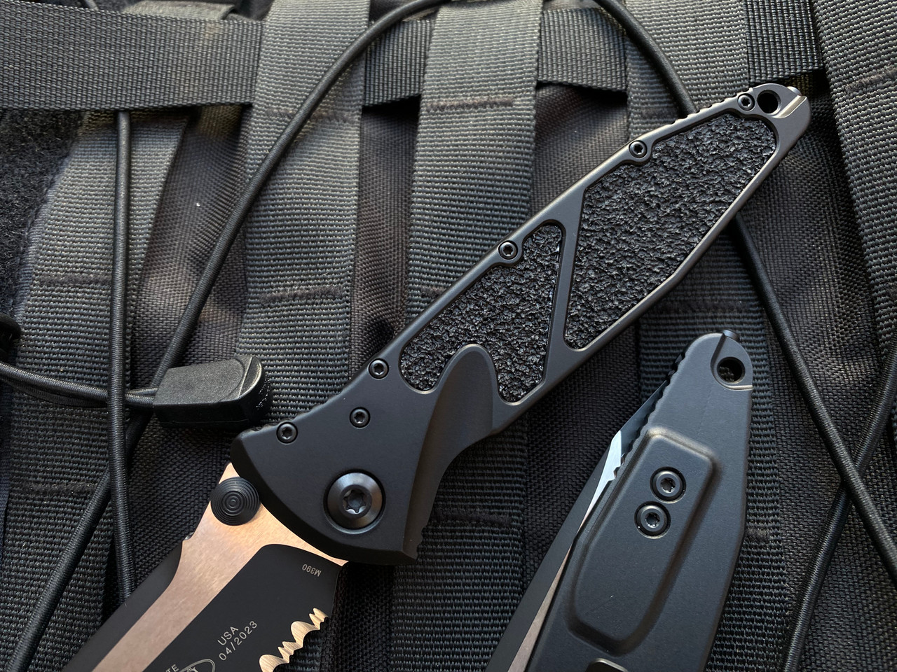 Microtech Socom Elite T/E Folder Black Aluminum Body w/ Two Tone Black ...